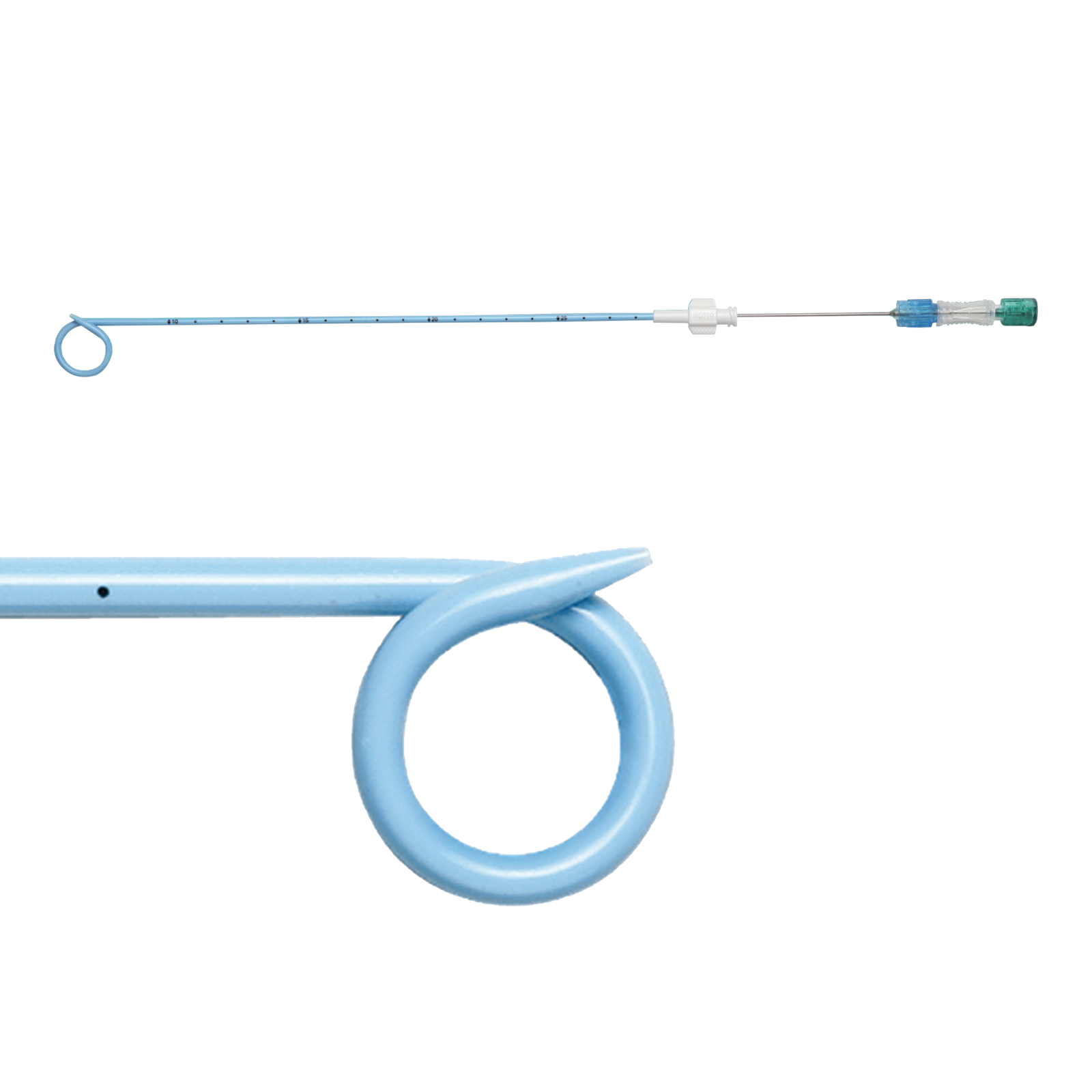 Pigtail Drainage Catheter without safety string lock